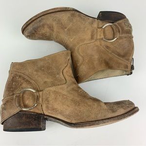 Freebird by Steven | Shoes | Freebird Cali Brown Leather Distressed Oring Heel Strap Studded ...